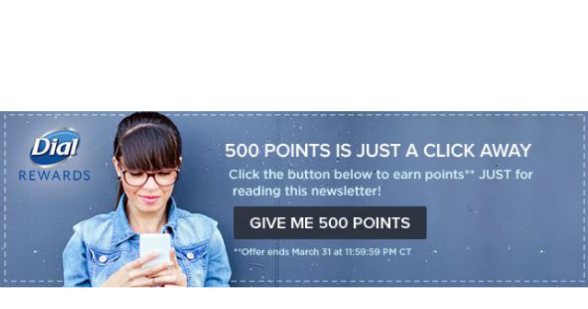 Quick & Easy 500 Points on Dial Rewards! - MWFreebies