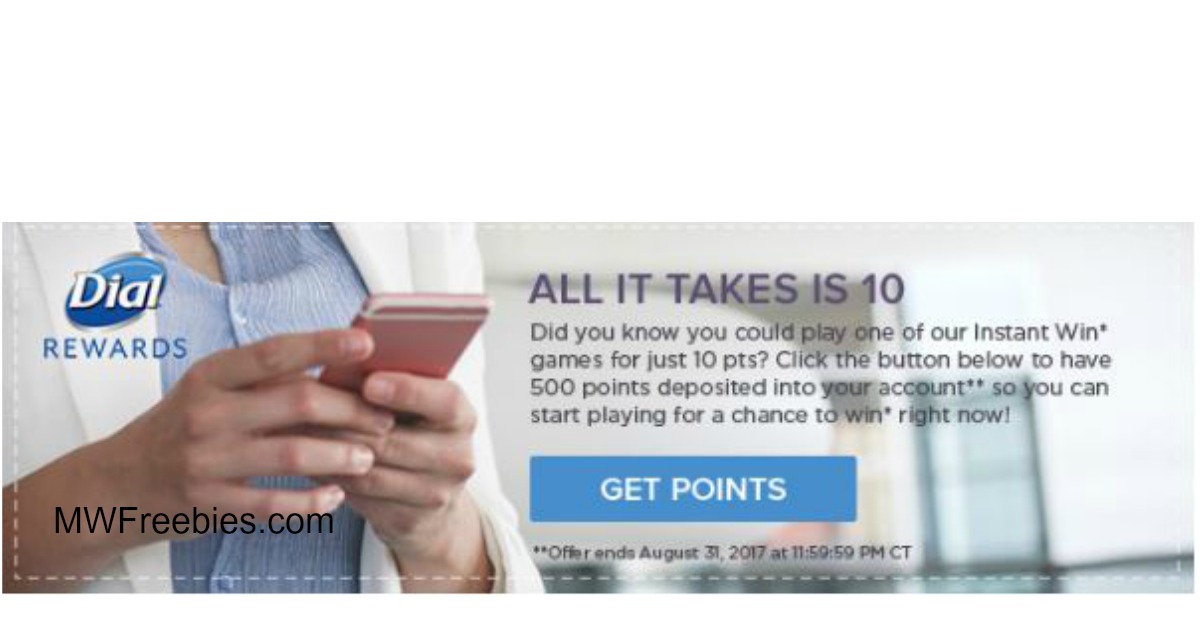 Quick & Easy 500 Points on Dial Rewards! - MWFreebies