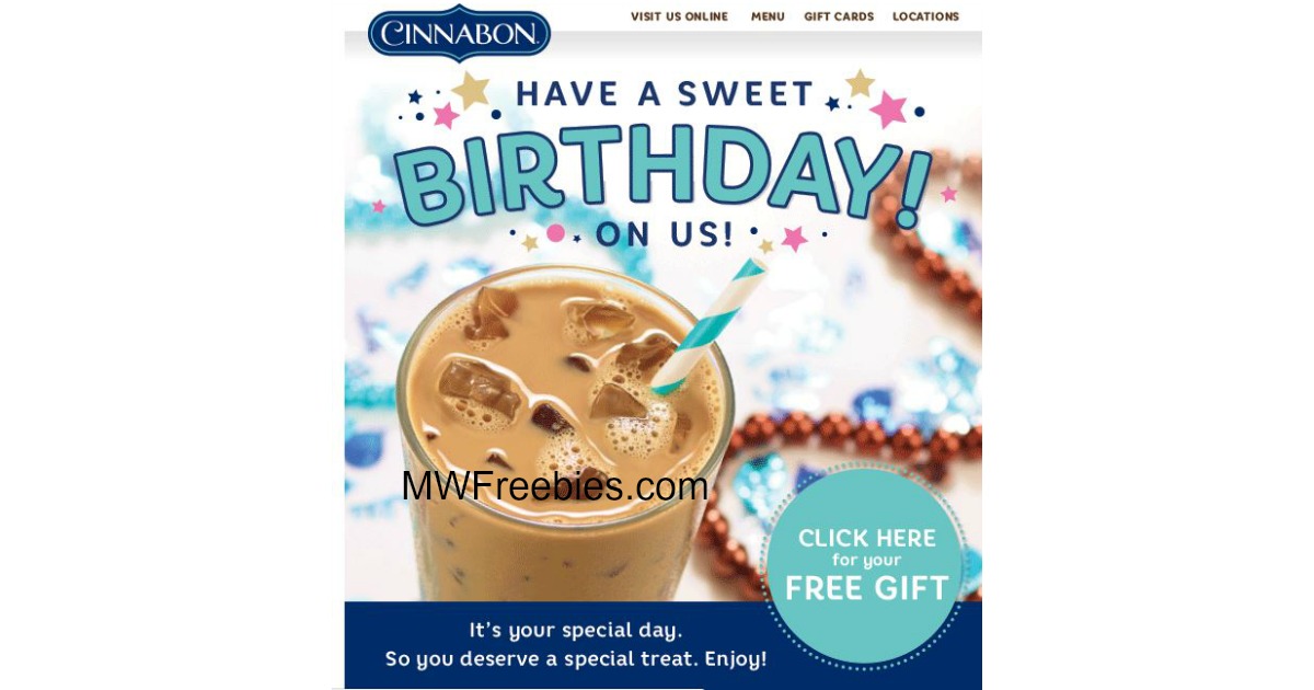 FREE 16 Oz Cold Brew @ Cinnabon For Your Birthday! - MWFreebies