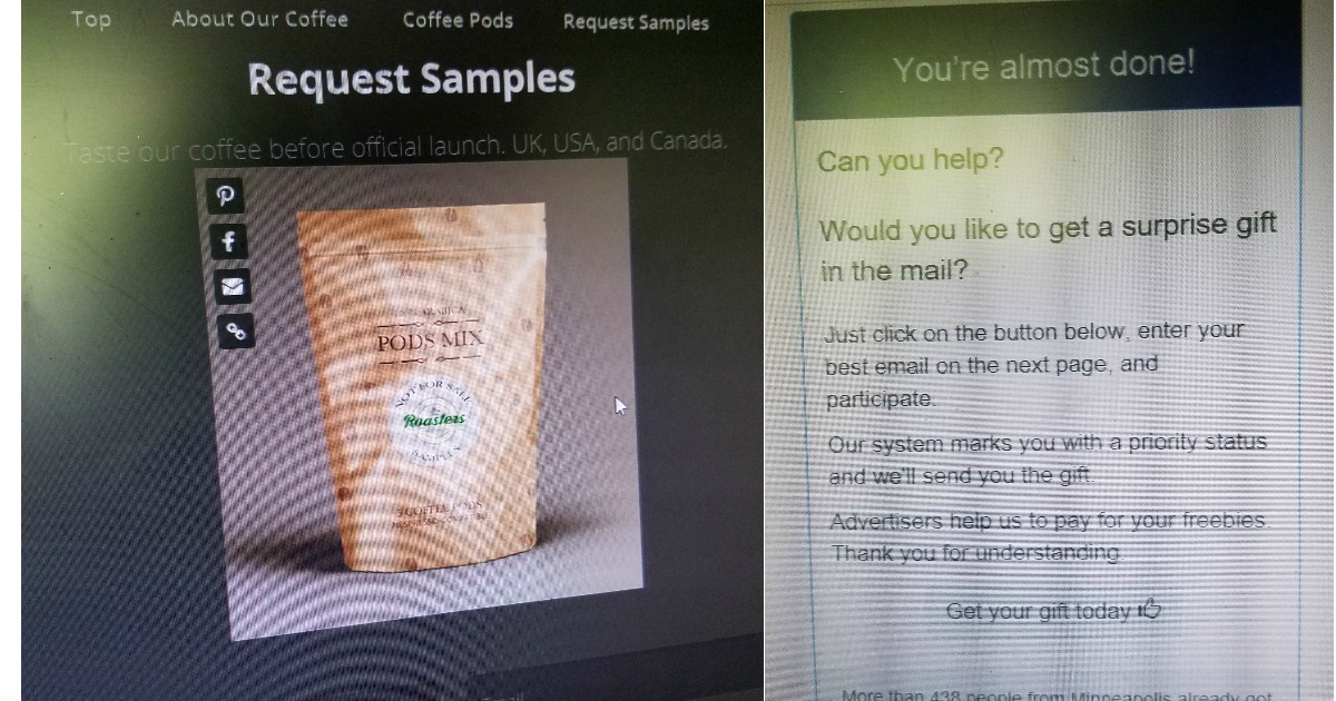 FAKE FREEBIE ALERT! Do not sign up! FREE Nespresso-Compatible Pods ...