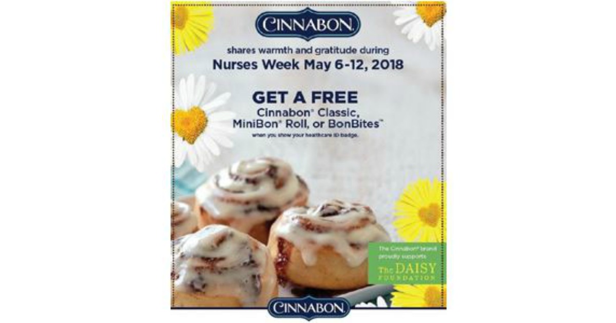FREE Cinnabon Classic Roll, MiniBon Roll Or A 4 Count Of BonBites For ...