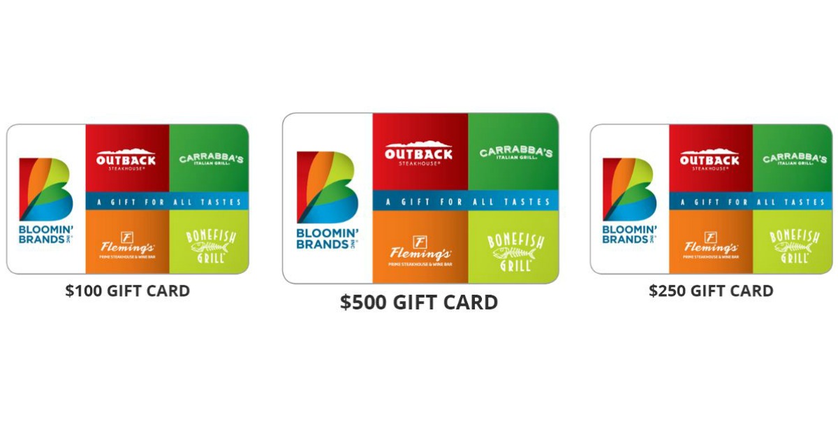 This Goes Live @ 1:30pm CST Today! (1/30) Bloomin' Brands Gift Cards ...