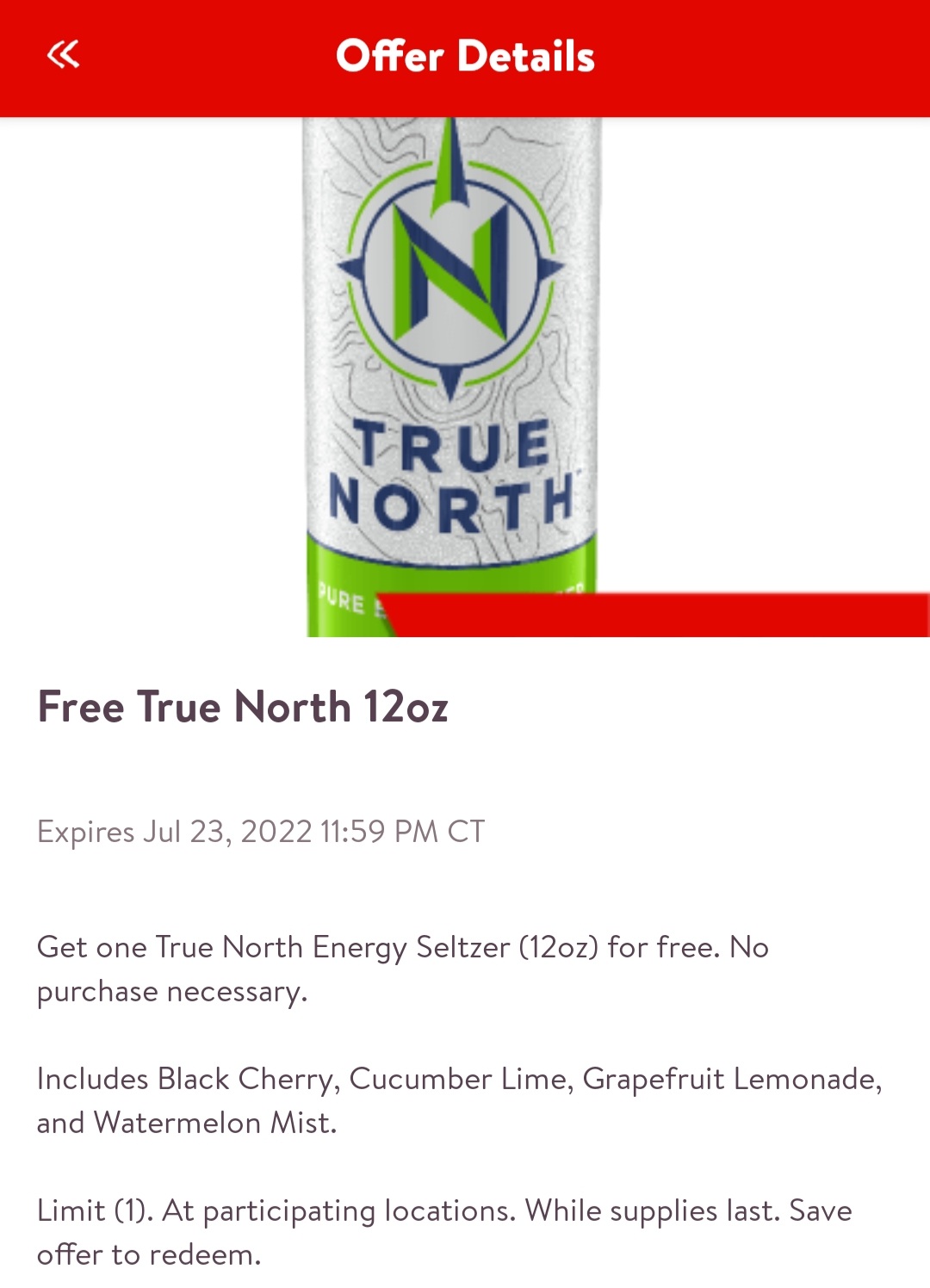 FREE 12 oz True North Energy Seltzer @ Casey’s General Store TODAY ONLY ...