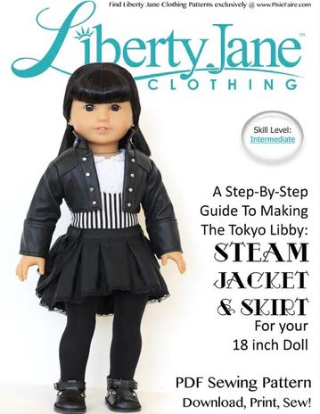 FREE Liberty Jane Steam Jacket & Skirt Bundle For 18" Dolls Clothes ...