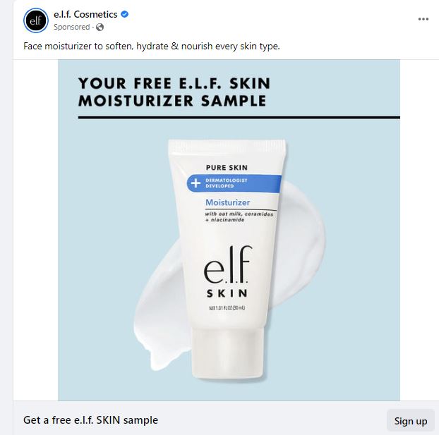 FREE e.l.f. Skin Moisturizer Sample! (select Facebook accounts ...