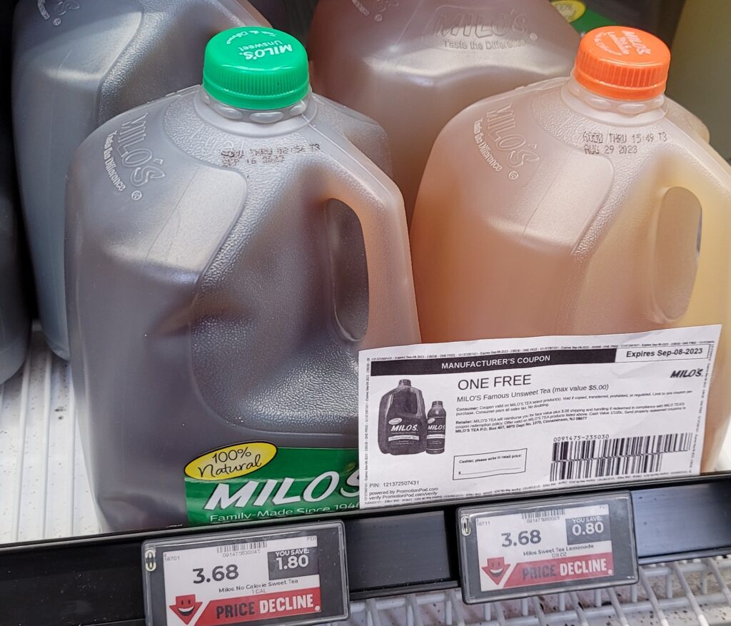 FREE Milo's Famous Unsweet Tea With Coupon From Tryit Sampling Redeemed ...