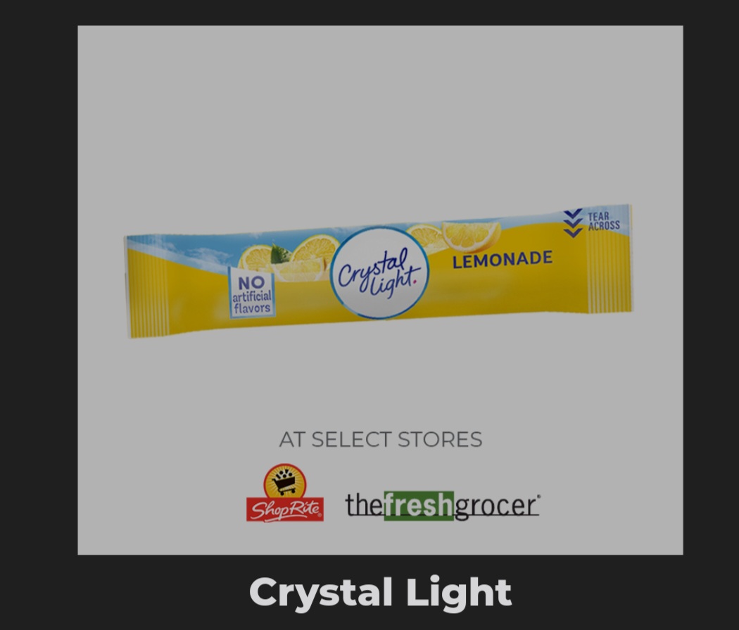 FREE Crystal Light At ShopRite & the fresh grocer! (freeosk) - MWFreebies