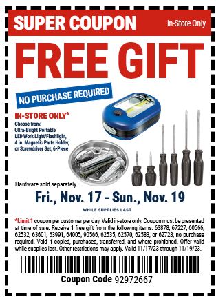 FREE Portable LED Worklight/Flashlight, Magnetic Parts Holder Or ...