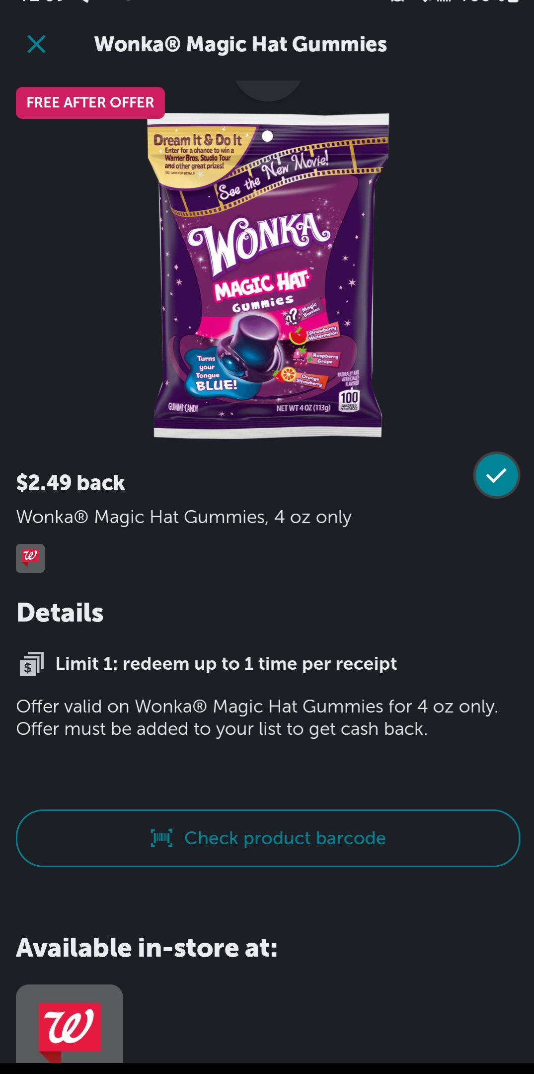 FREE Wonka Magic Hat Gummies @ Walgreens After Ibotta Rebate! - MWFreebies
