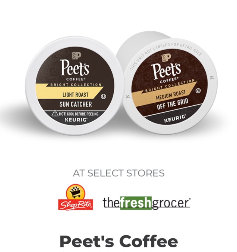 FREE Peet's Coffee Pod At ShopRite & the fresh grocer! (freeosk ...