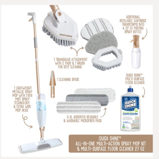 FREE Quick Shine Wet Dry All-In-One Floor Cleaning System & Wet Dry All ...